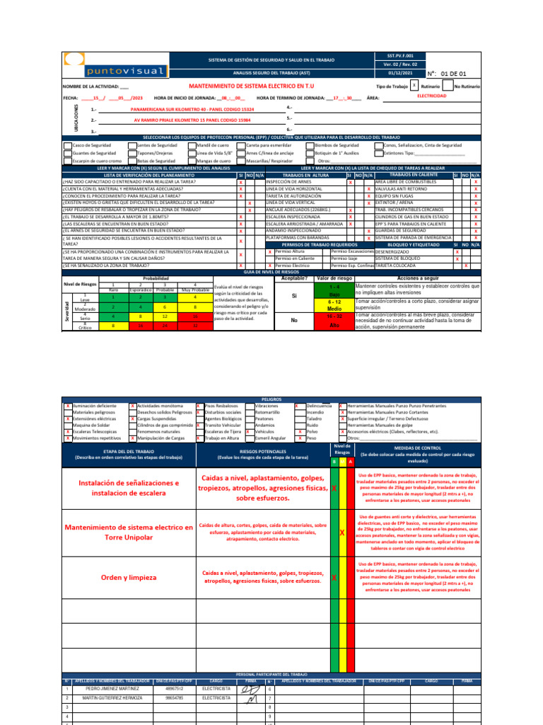 Modelo de Ast - Electrico | PDF