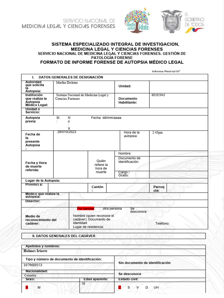 Copia de Copia de Autopsia | PDF | Abdomen | Jurisprudencia médica