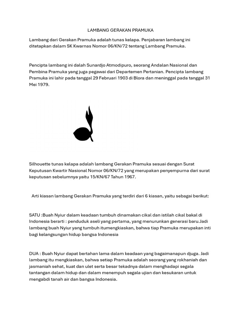 Lambang Gerakan Pramuka | PDF