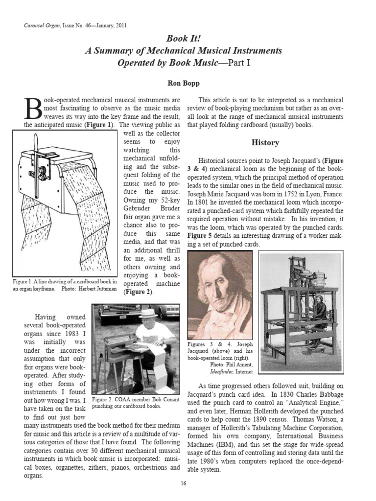 Book-Operated Mechanical Musical Instruments Are | PDF