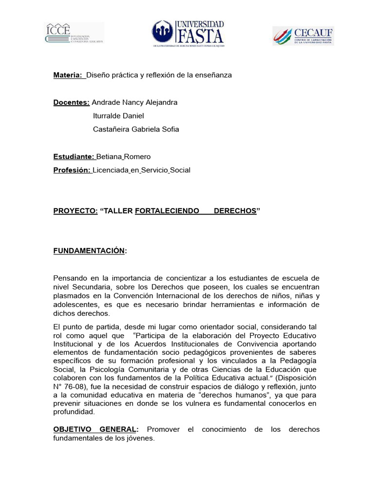 Proyecto Derechos Humanos-1-1 | PDF | Enseñando | Ciudadanía