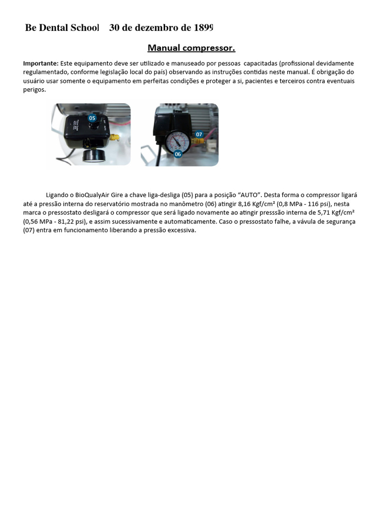 Manual Compressor | PDF