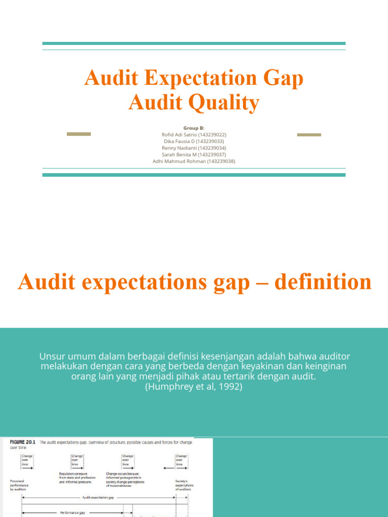 The Audit Expectation Gap & Audit Quality | PDF