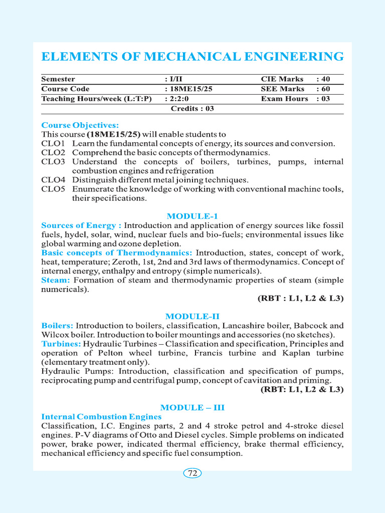 Mechanical Syllabus | PDF
