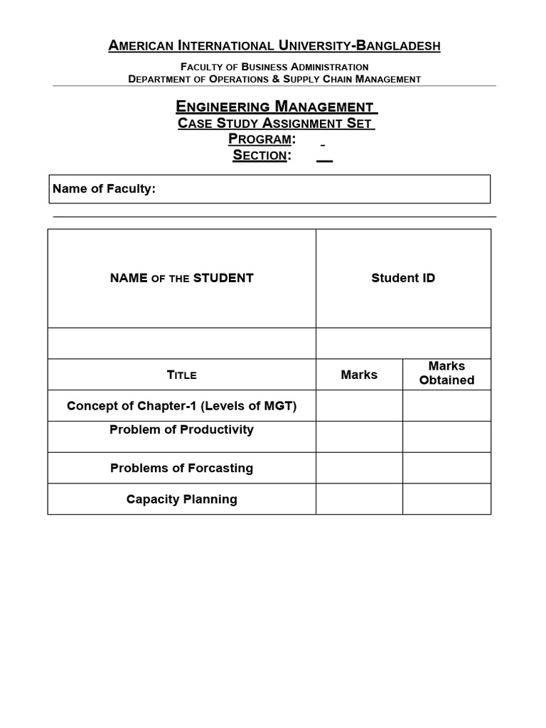 Case - Assignment-4 - Mid - Strategic Capacity Planning | PDF | Business | Computers