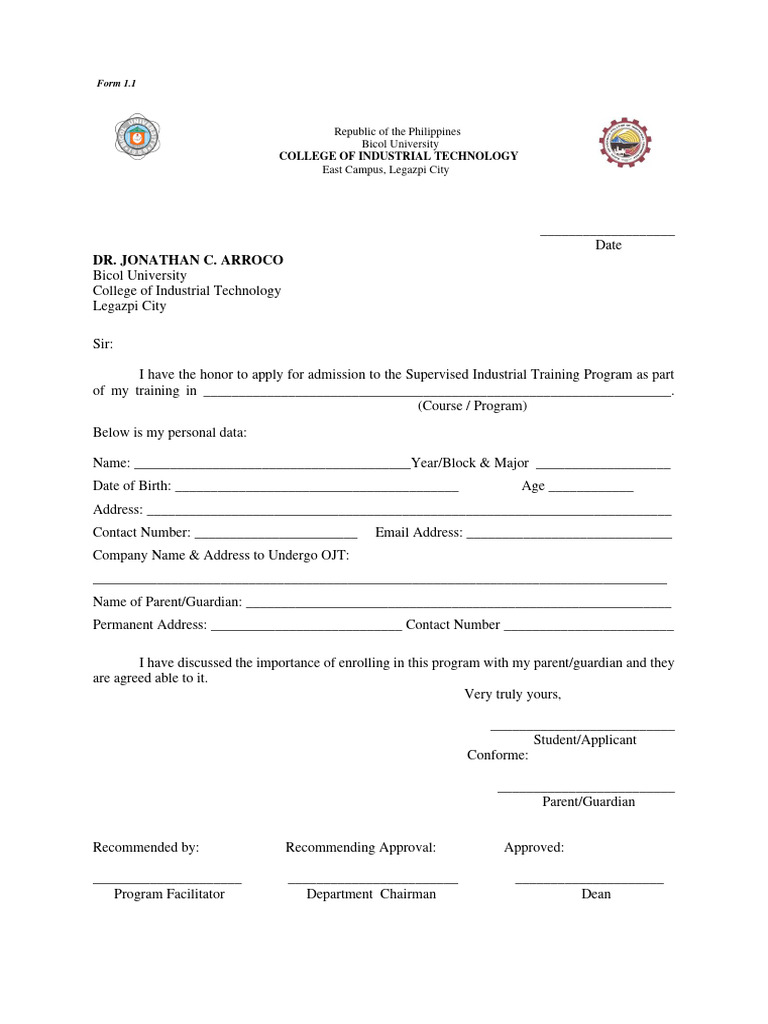 OJT Form | PDF