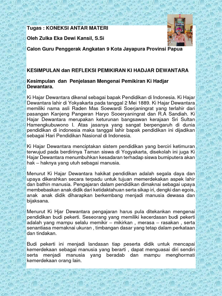 Tugas Koneksi Antar Materi Eka 1 | PDF | Kesehatan Holistik