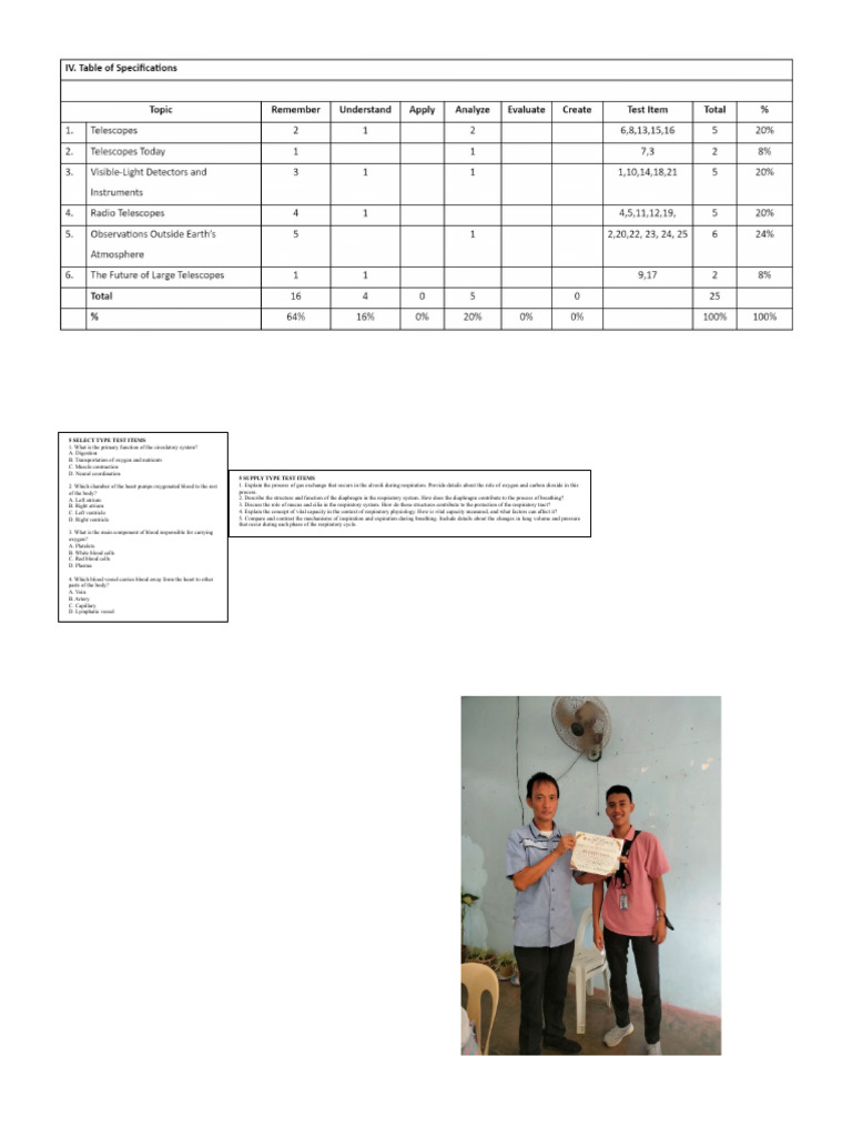 5 Select Type Test Items | PDF | Dominance (Genetics) | Respiratory Tract