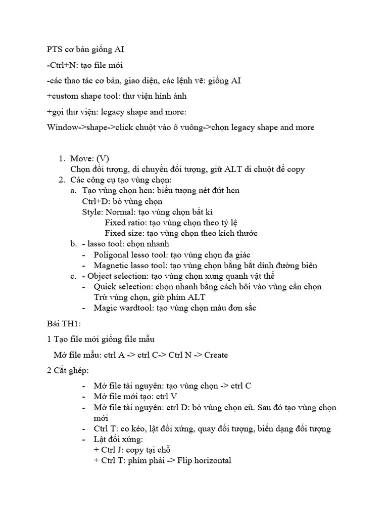 PTS cơ bản | PDF