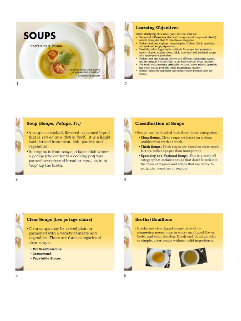 Lesson 7 - Soups | PDF