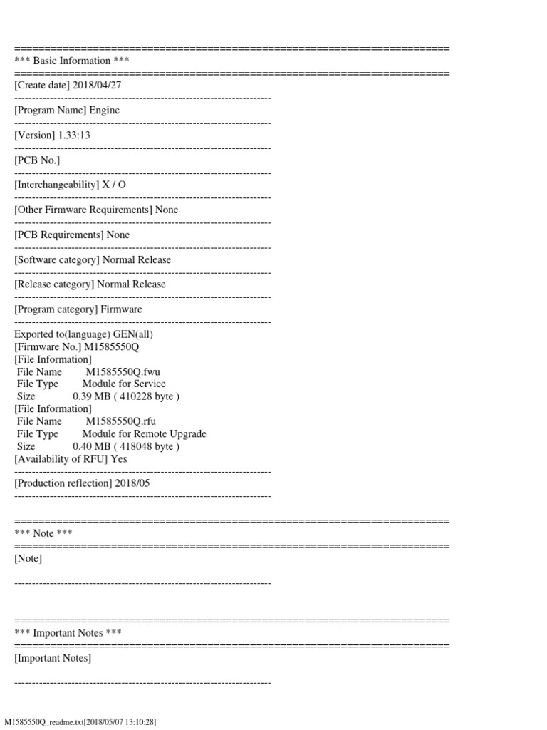 Gim Mf1 p1 Firmware Notes | PDF | Wireless Lan | Computer File
