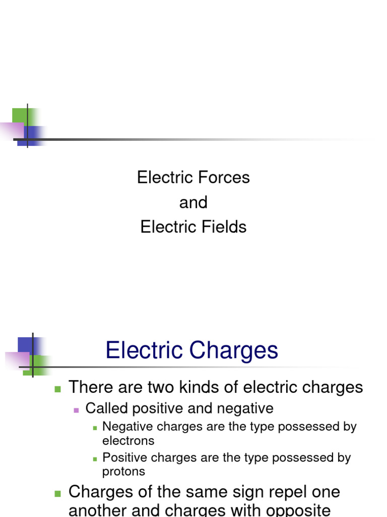 Electric Forces and Field | PDF | Electric Charge | Electric Field