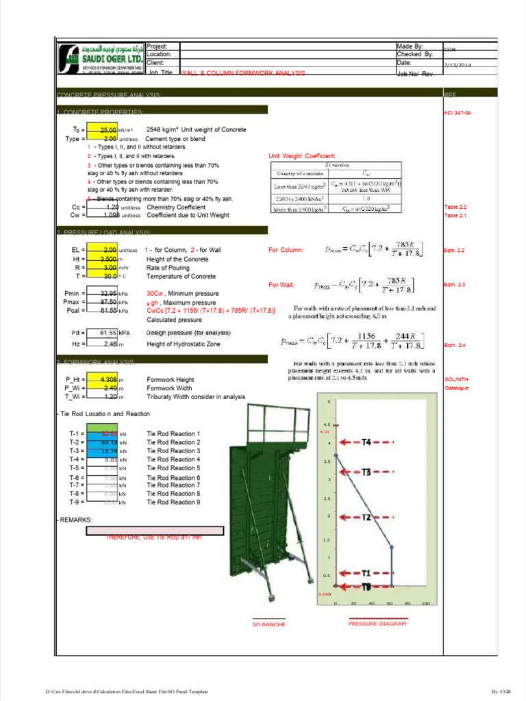 PDF Formwork Template | PDF | Concrete | Structural Engineering
