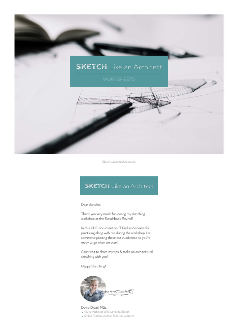 David-Drazil-Sketch Like An Architect Worksheets | PDF