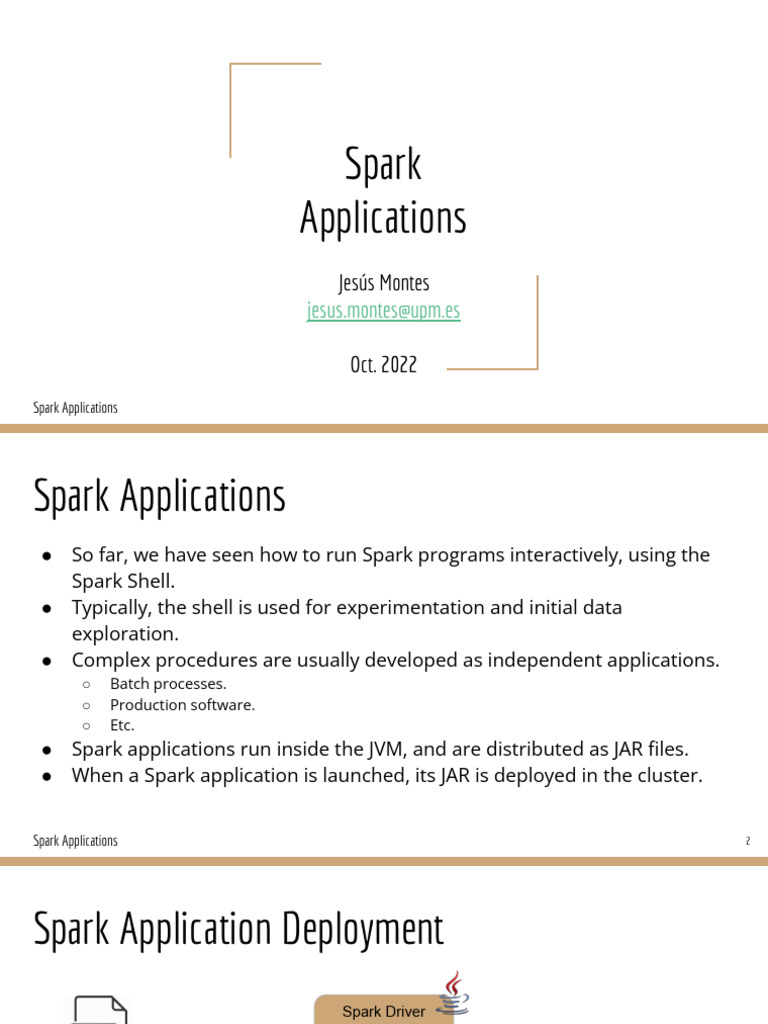 4.2. Spark Applications | PDF | Apache Spark | Apache Hadoop