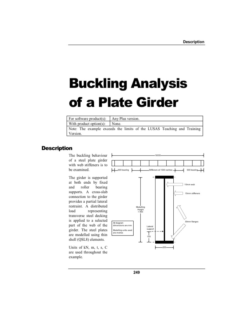 Plate Girder Buckling Analysis Guide | PDF | Buckling | Stress (Mechanics)