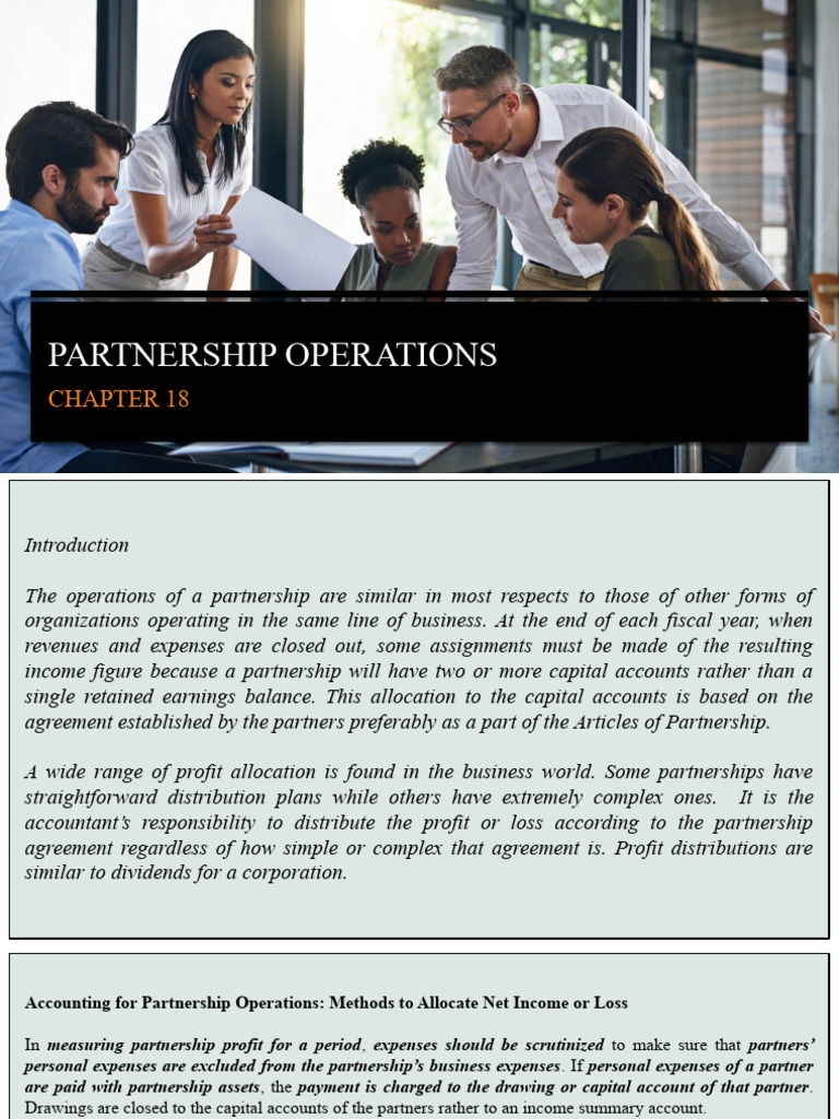 Partnership Profit Allocation Methods | PDF | Partnership | Income ...