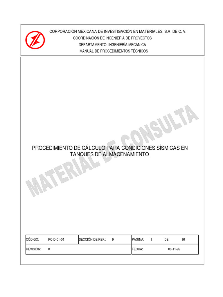 PC-D-01-04-Rev.0-PDF CALC COND SISMICAS | PDF | Tanques | Temblores