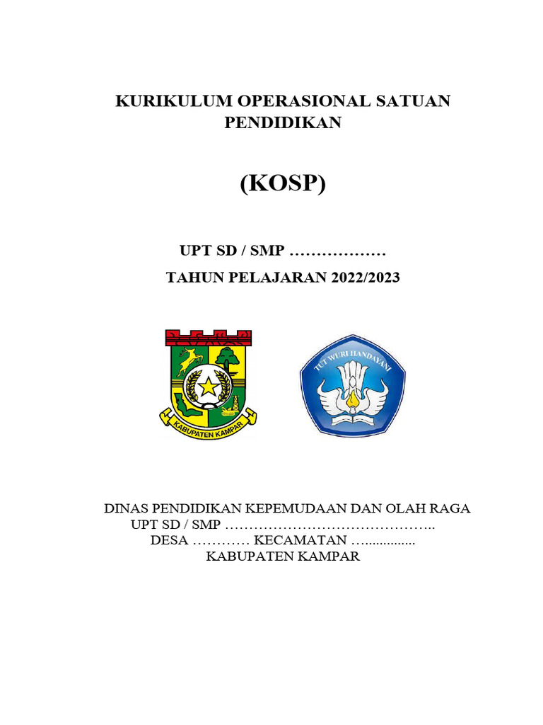 Kerabgka Kurikulum Baru (Kosp) Tp. 2022-2023 | PDF