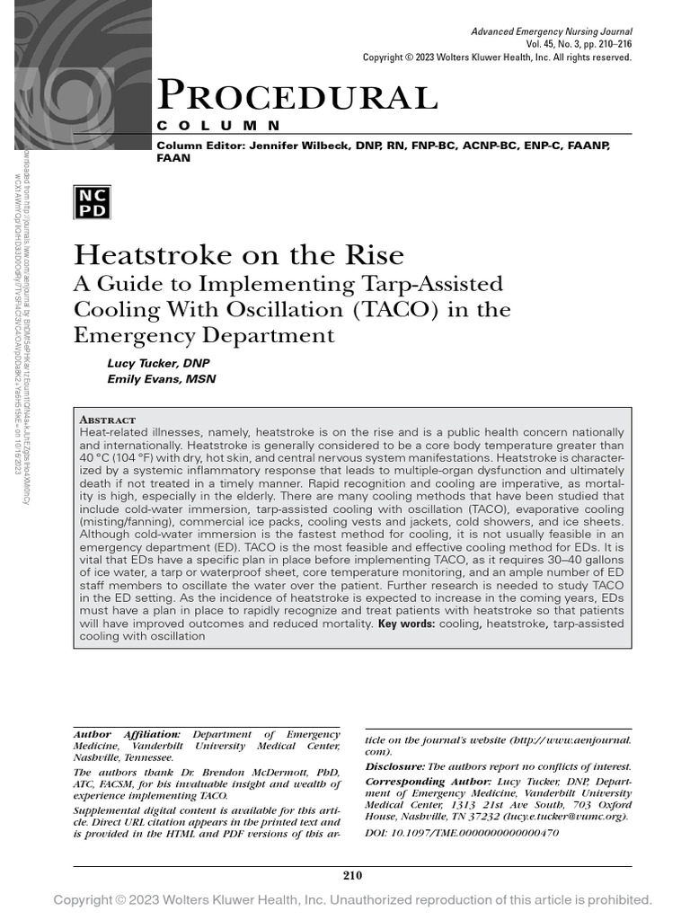 Heatstroke On The Rise A Guide To Implementing.8 | PDF | Hyperthermia ...
