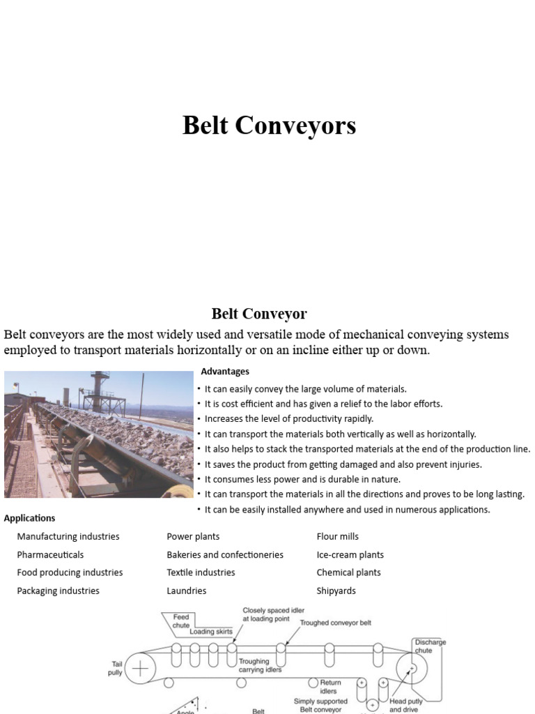Belt Conveyor Overview and Specifications | PDF | Belt (Mechanical ...