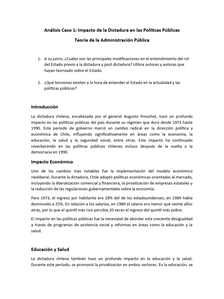 Analisis Caso 1 | PDF | Chile | Pensión