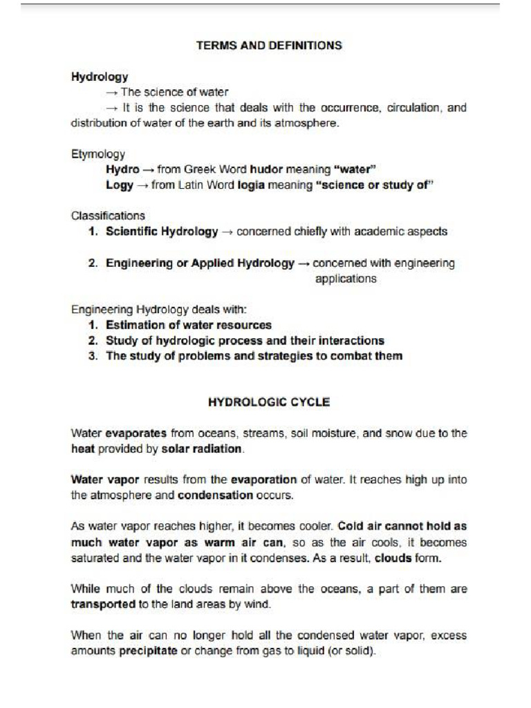 Hydrology Intro | PDF