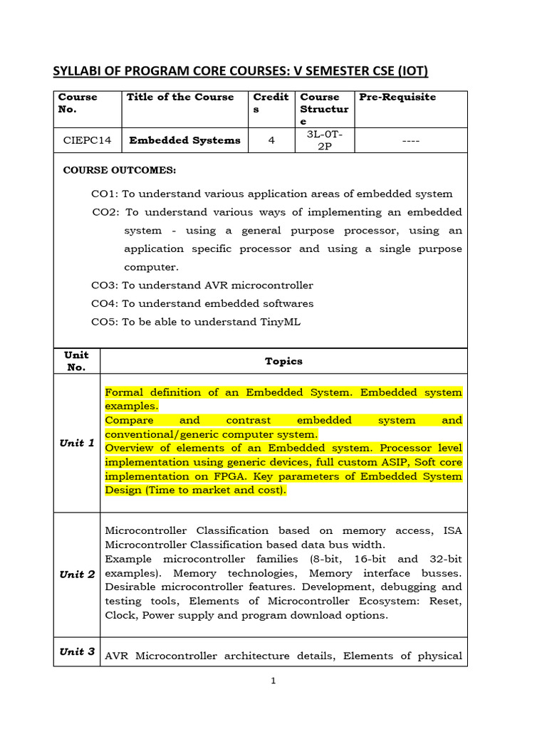 CSE - IOT - 5th - Sem Syllabus AFTER BoS MEETING | Download Free PDF ...