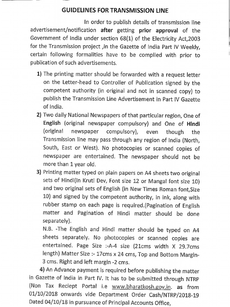 Guidelines For Transmission Line - 0001 | PDF
