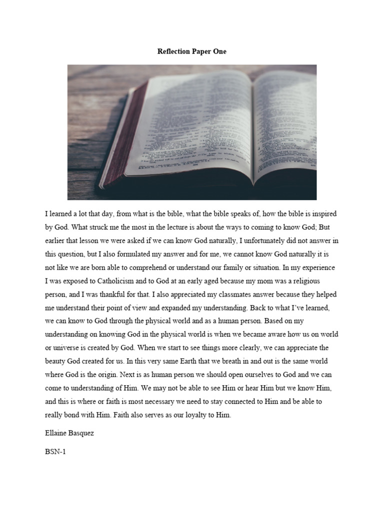 Reflection Paper 1 | PDF