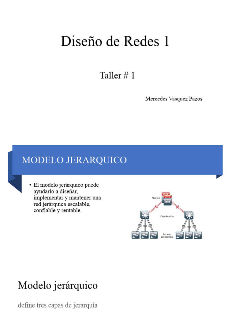 Diseño de Redes: Modelo Jerárquico | PDF