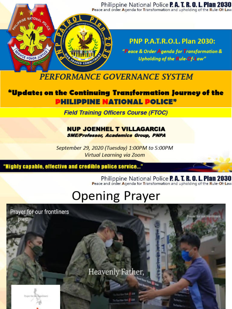 PNP Patrol Plan 2030 Overview | PDF | Governance | Police