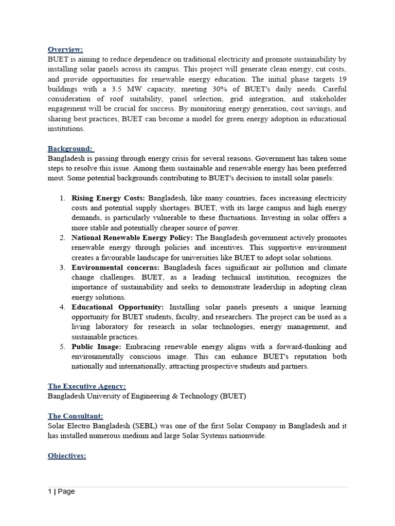 Project Inception (Repaired) | PDF | Solar Power | Renewable Energy