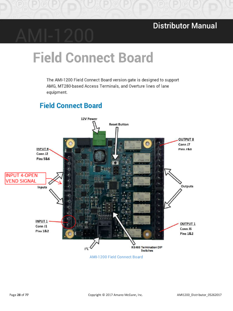 Wiring Diagram Ami-1200 Gate | PDF