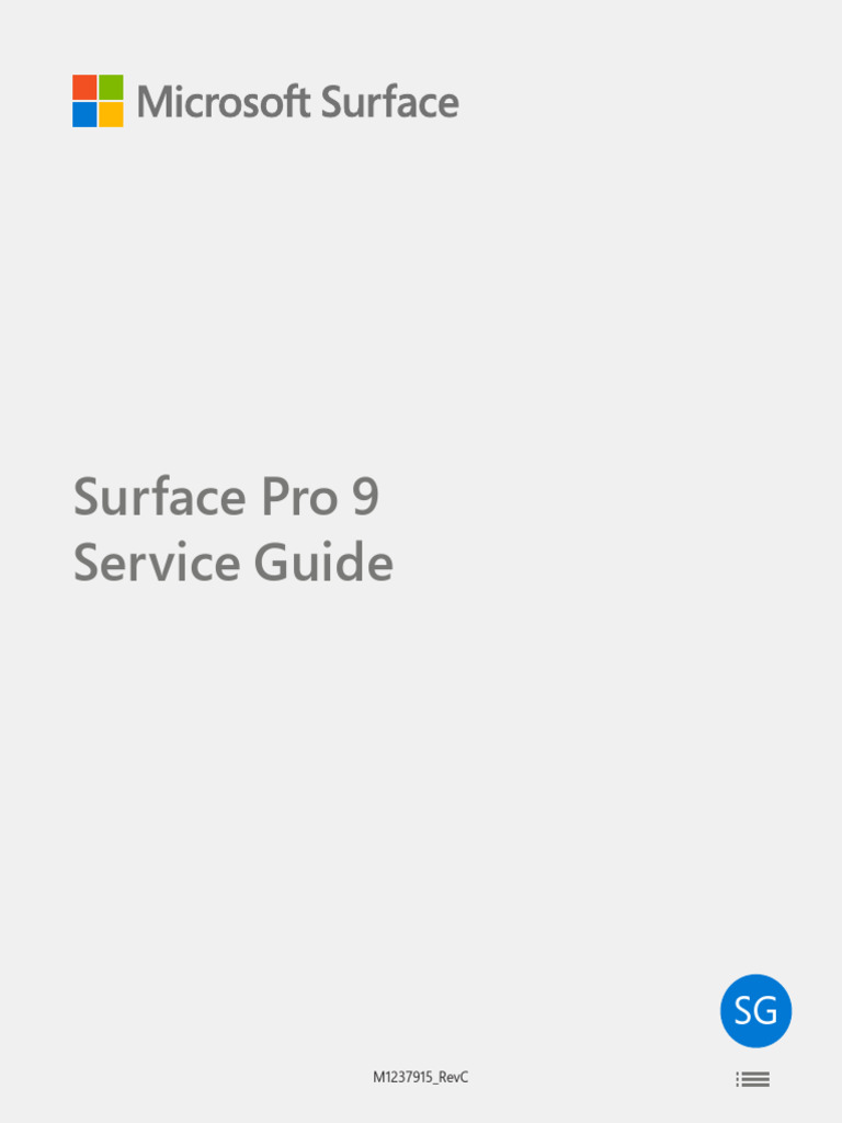 Surface Pro 9 English Service Guide | PDF | Electrostatic Discharge ...