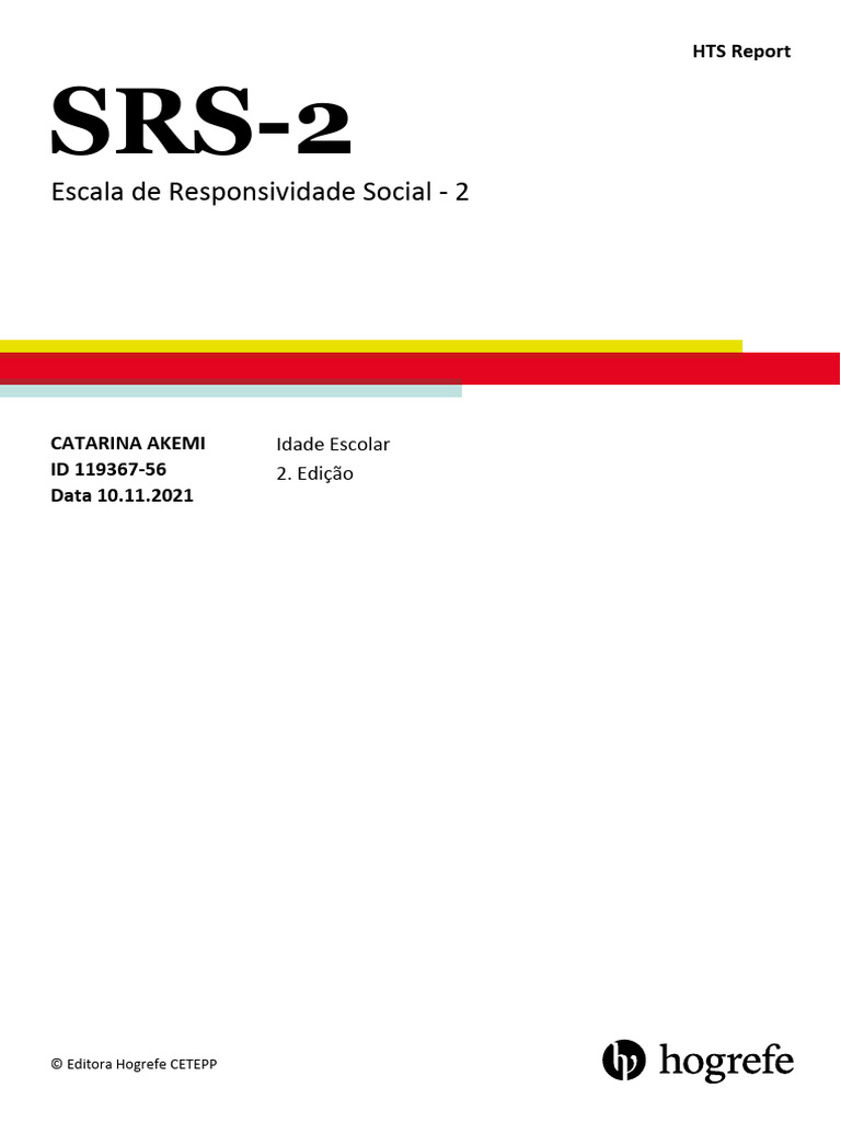 SRS2 | PDF | Espectro do autismo | Síndrome de Asperger