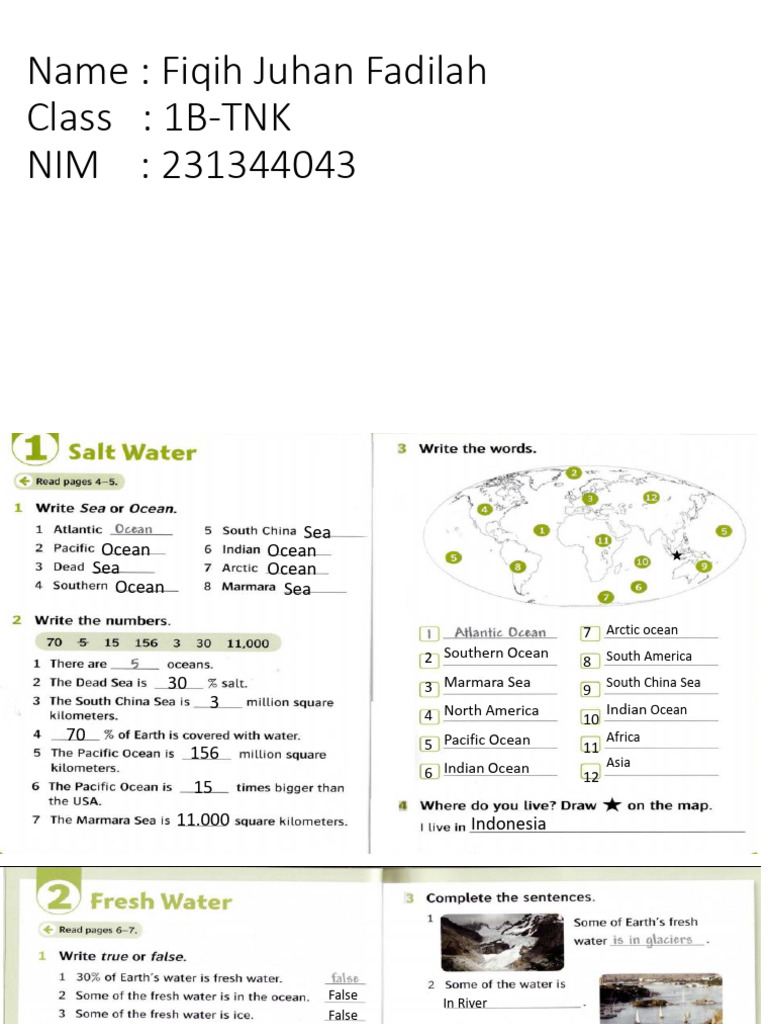 English Task 2, FiqihJuhanFadilah (231344043) 1B-TNK | PDF | Water | Sea