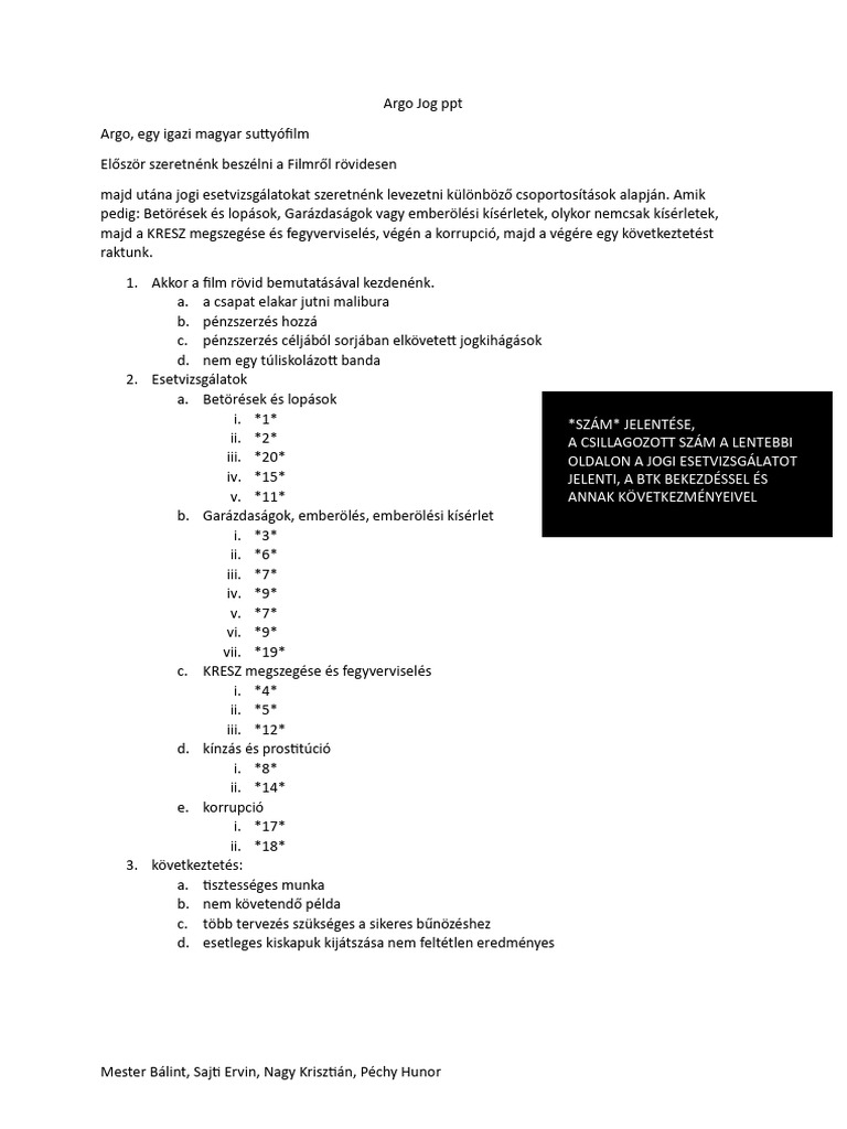 Argo Szöveg | PDF