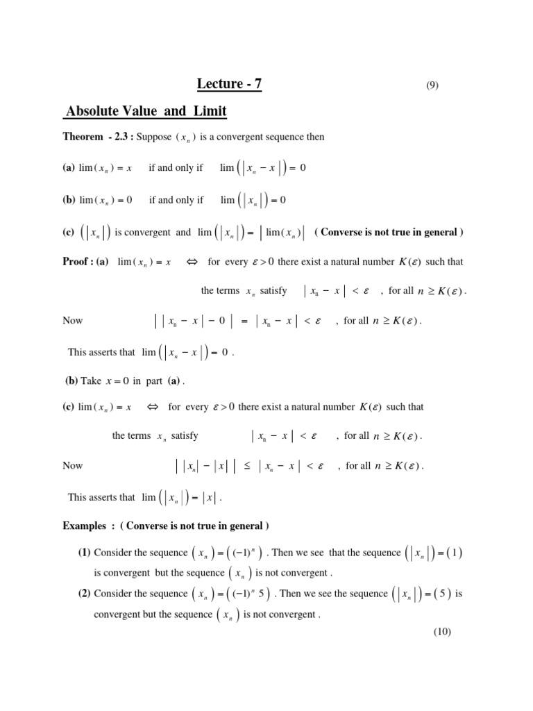 Lecture - 7 Real Analysis IBA | PDF | Mathematical Relations | Complex ...