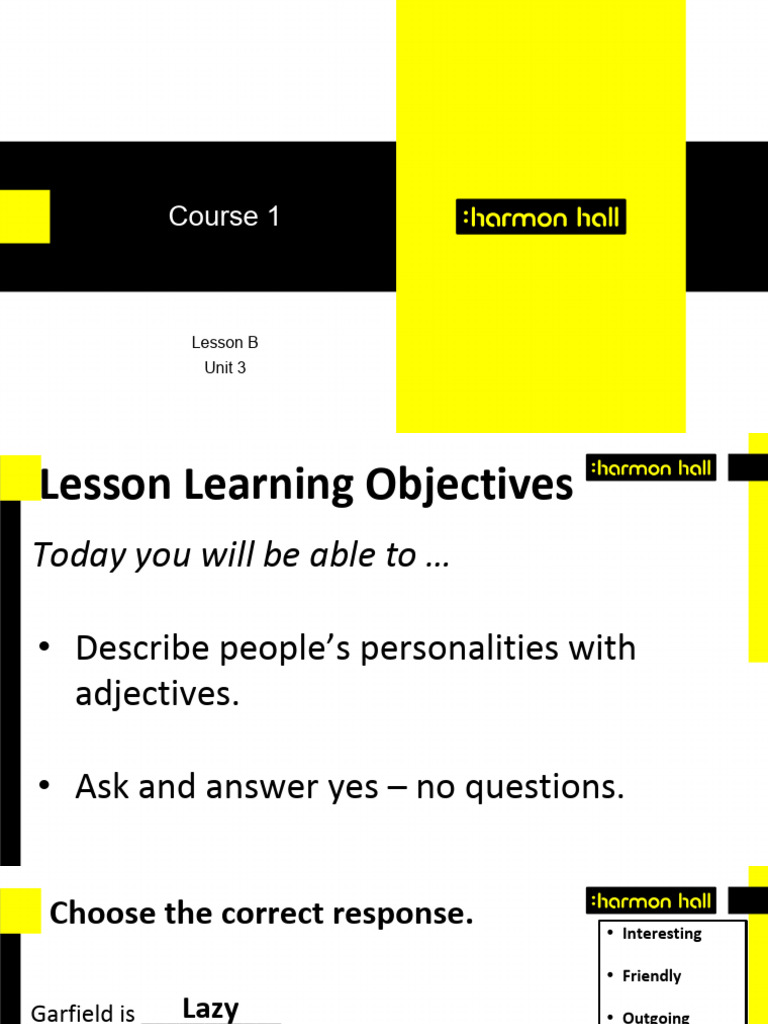 Lesson B, Unit 3 | PDF | Learning | Behavior Modification