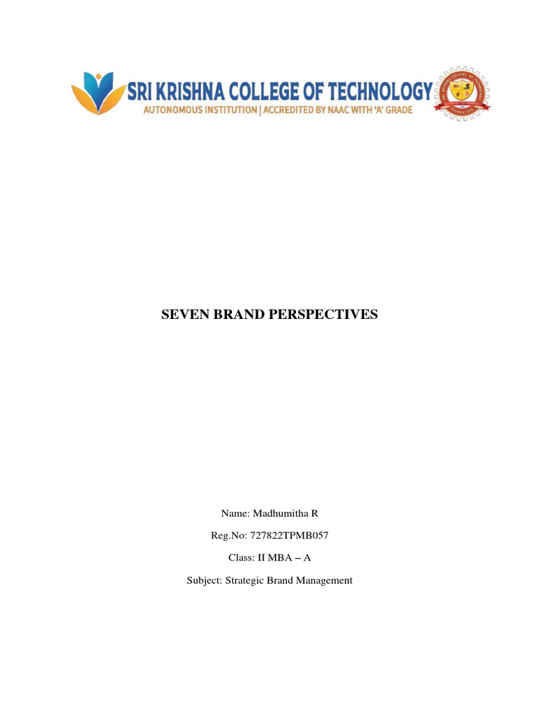 Seven Brand Perspectives Analysis | PDF