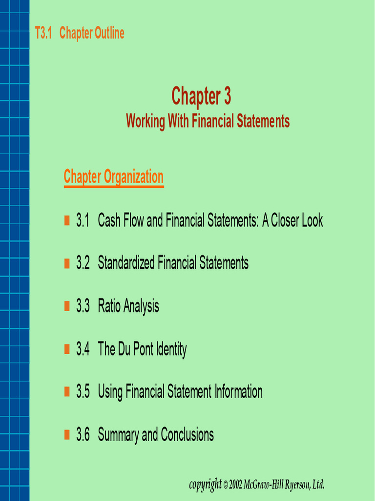 Ratio Analysis and Cash Flow Chapter 3 | PDF | Balance Sheet | Cash ...