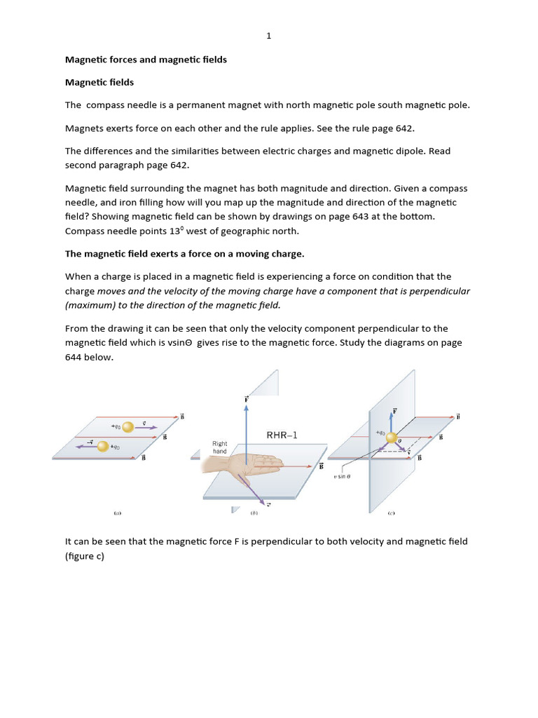 Magnetic Forces and Magnetic Fields | PDF | Magnetic Field | Torque