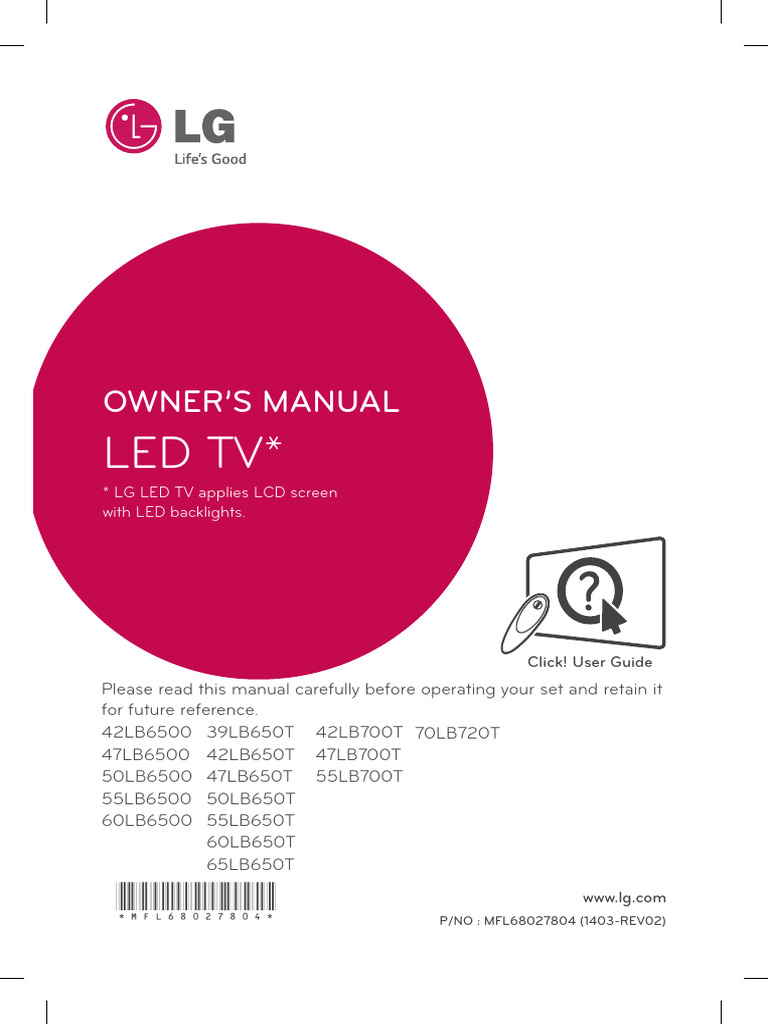 Manual TV LG 3D | PDF | Stereoscopy | Ac Power Plugs And Sockets