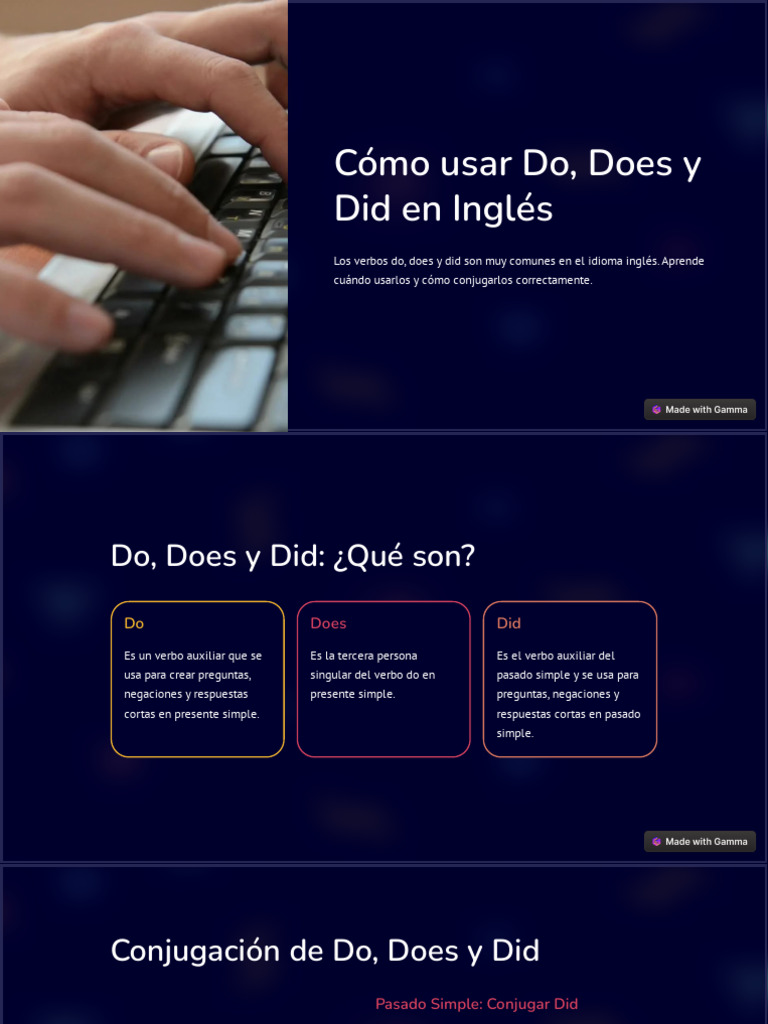 Como Usar Do Does y Did en Ingles | PDF