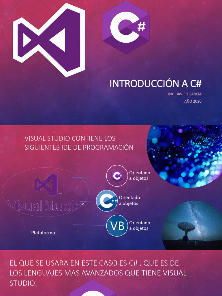 Guia de Esstudio Introduccion A C# | PDF | C Sharp (lenguaje de programación) | Lenguaje de ...