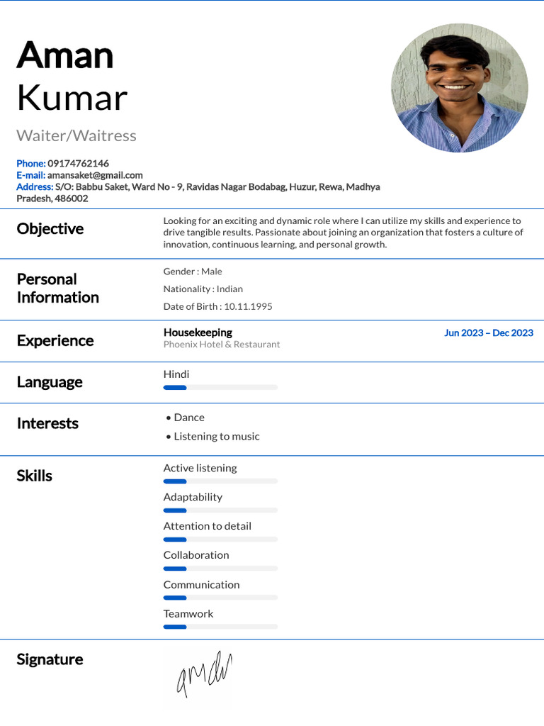 Aman - Resume - 619 | PDF