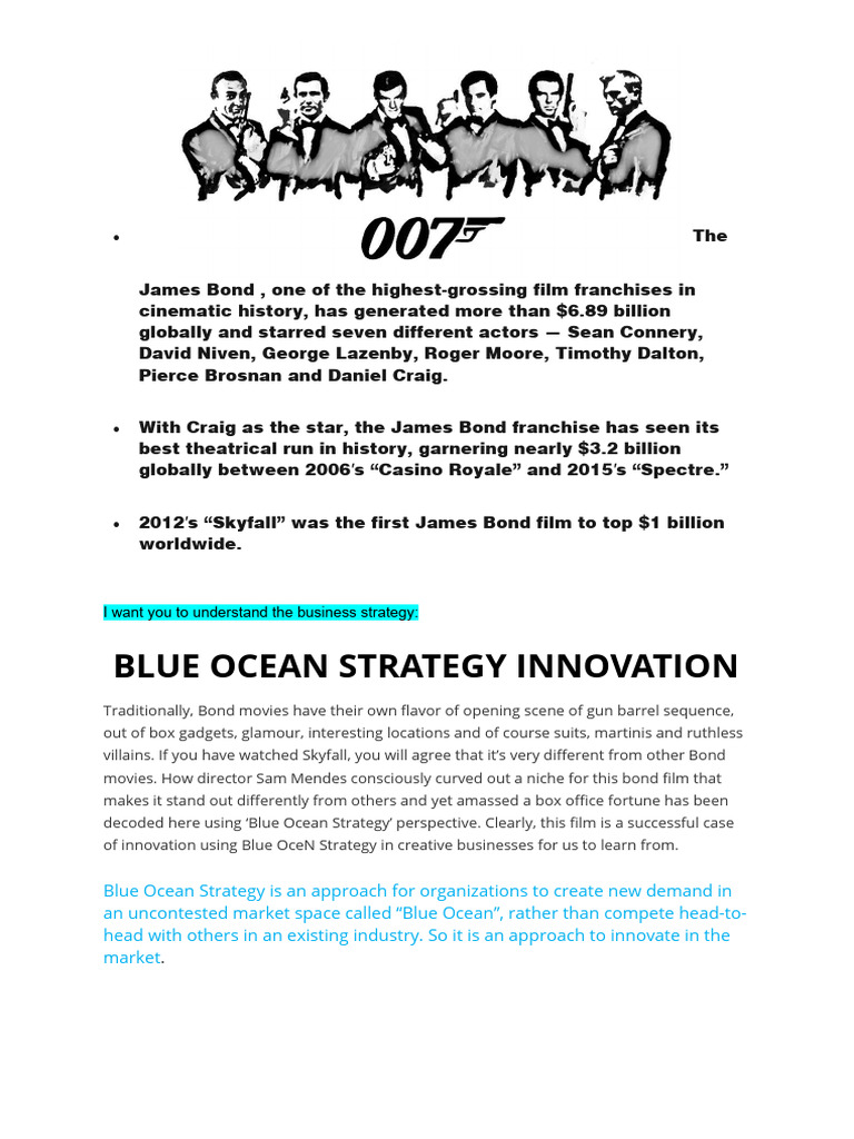 Skyfall: Blue Ocean Strategy Analysis | PDF | Finance & Money Management