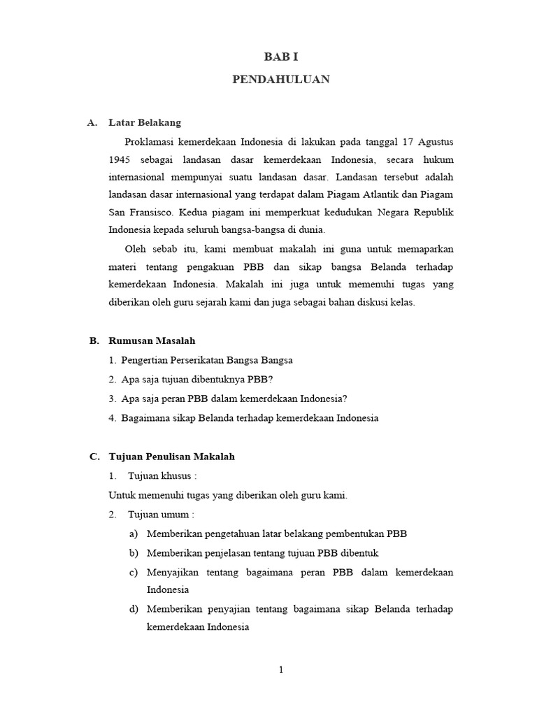 Peran PBB dan Sikap Belanda terhadap RI | PDF