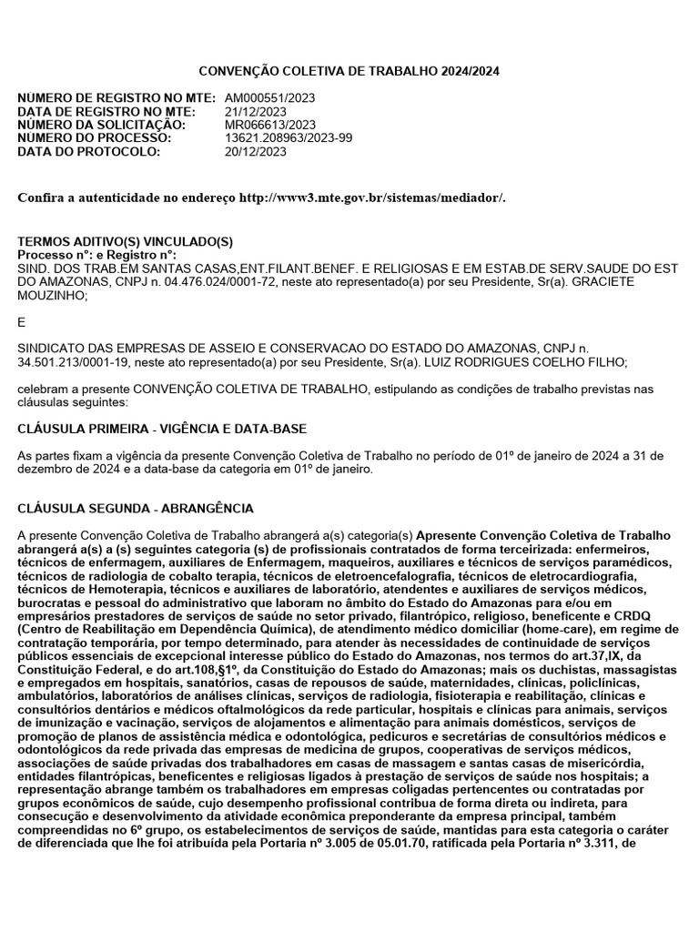 CCT 2024 - Sindpriv | PDF